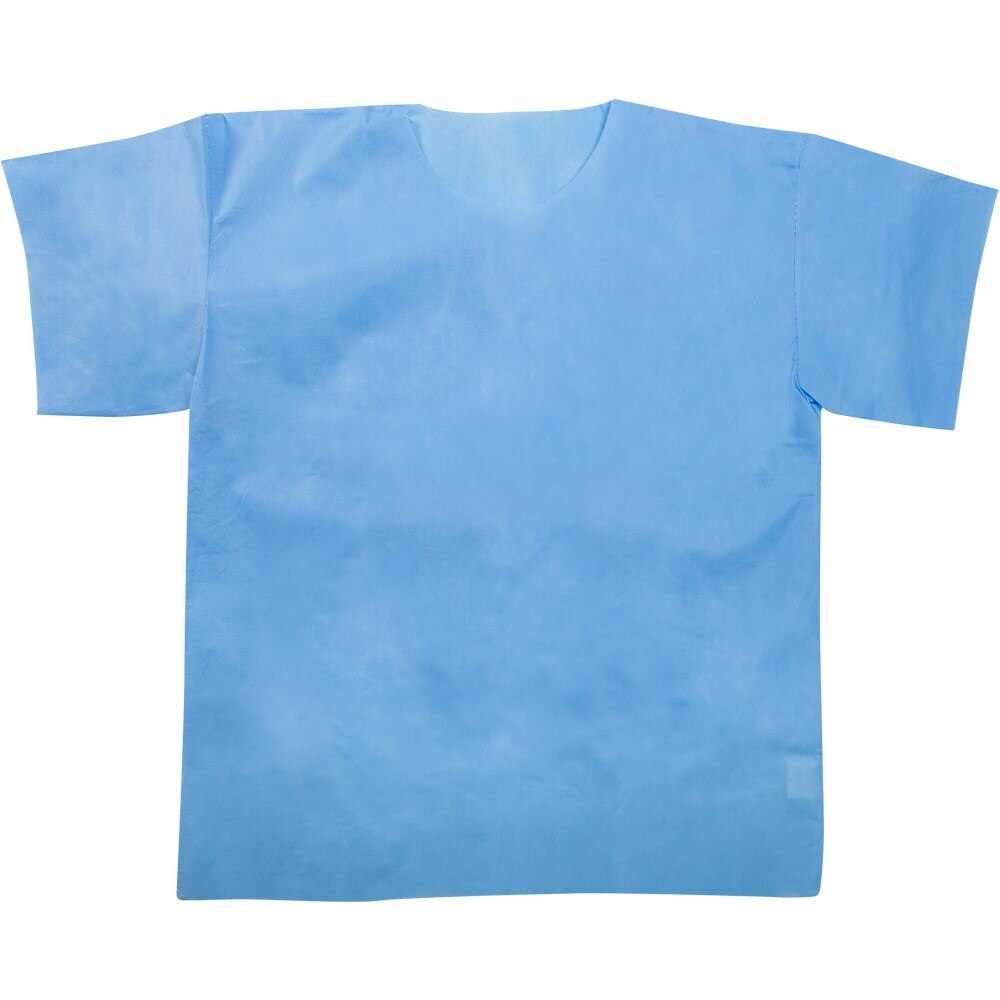 Disposable Shirt Scrubs, Light Blue