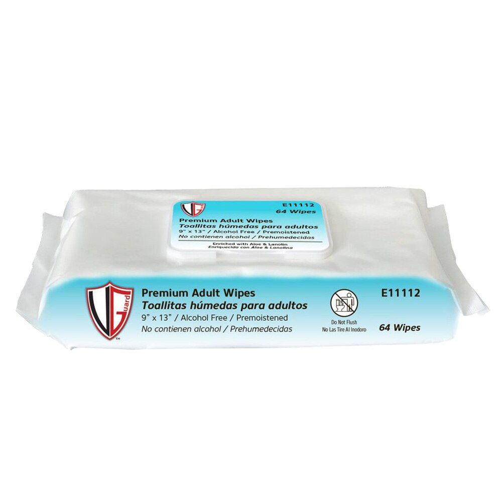 Premium Adult Wipes, Pre-Moistened
