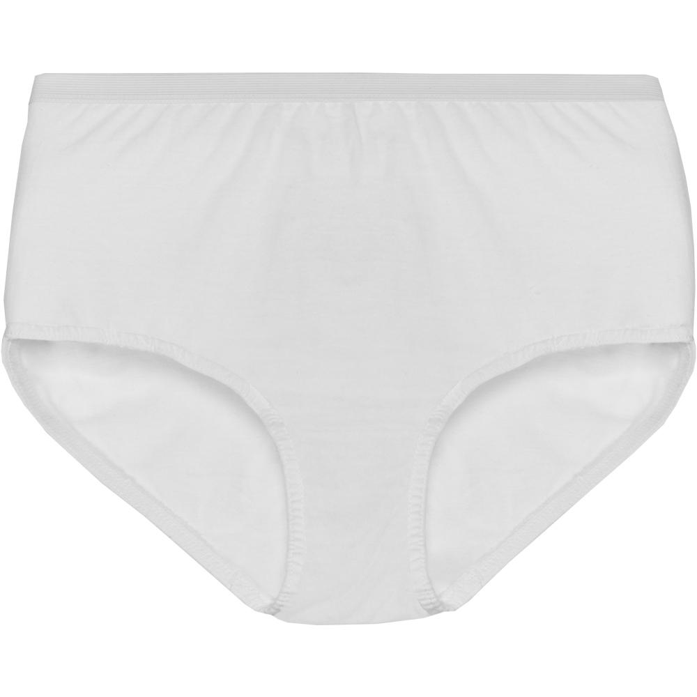 Bob Barker® Women's Brief-Style Panties, 100% Cotton, White
