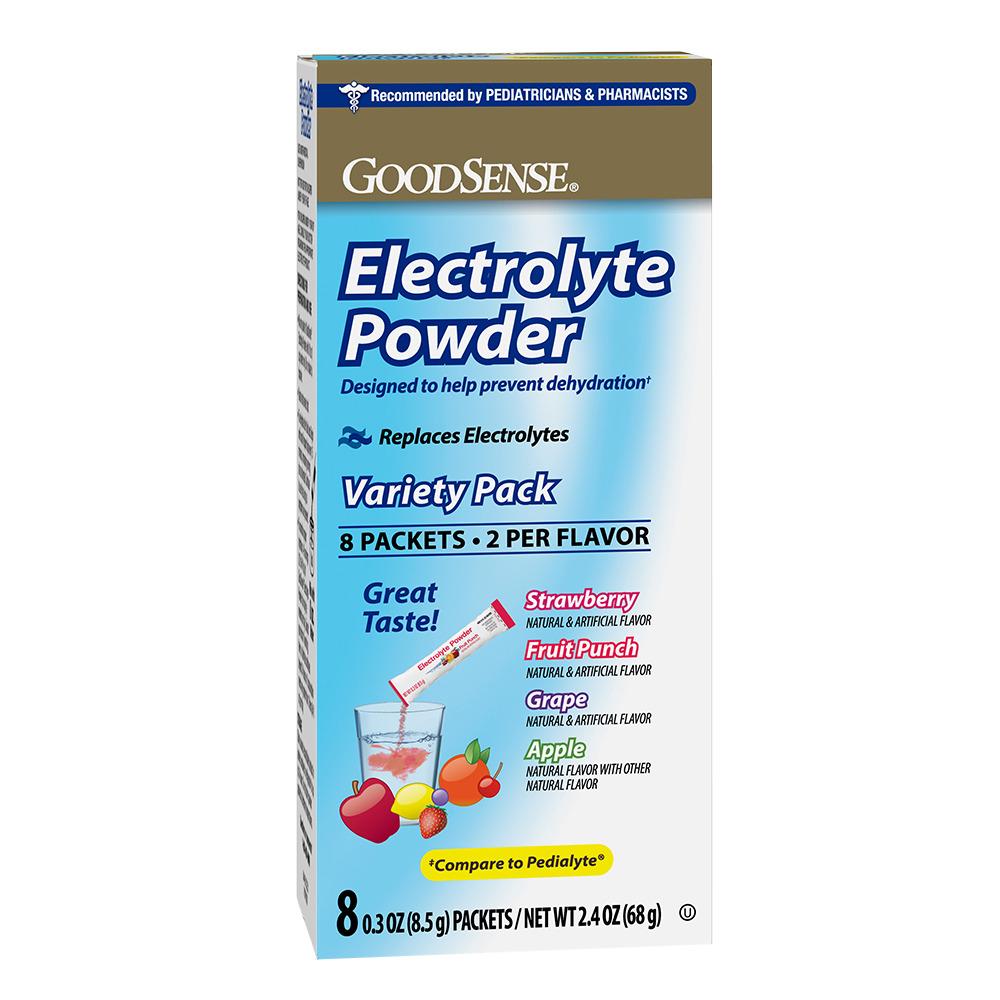 GoodSense® Electrolyte Powder Packets, Variety Pack, 0.3 oz.