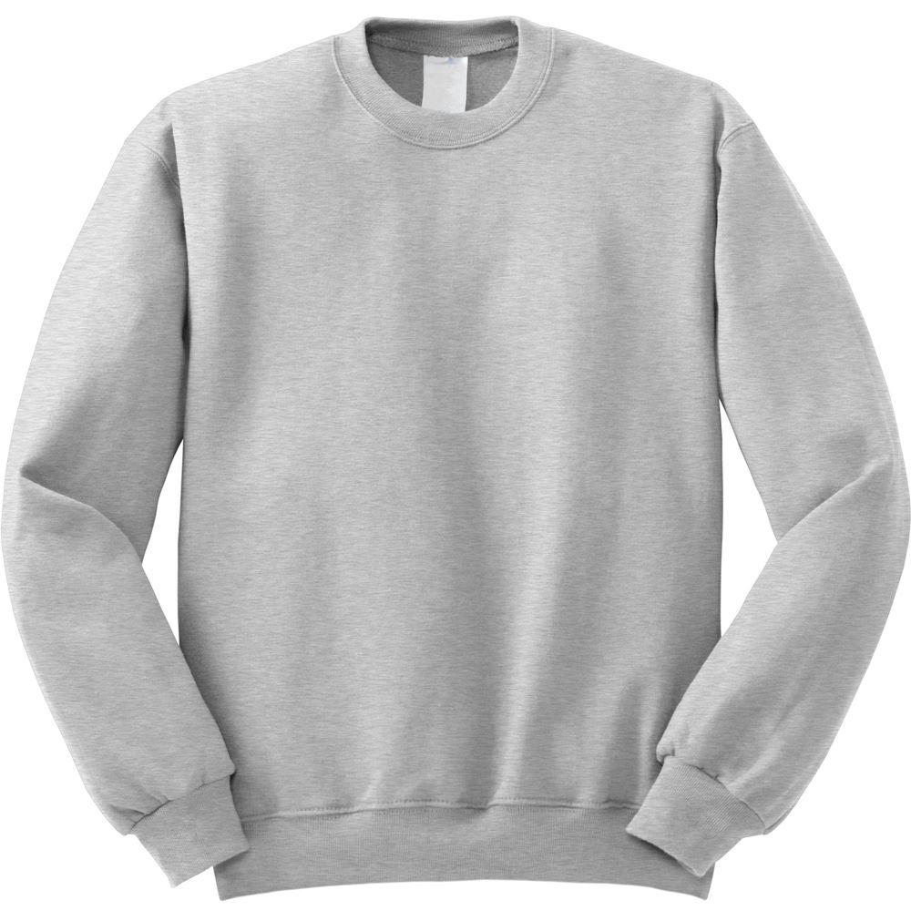 Adult Crew Neck Sweatshirts, Black, Gray, Navy and Orange